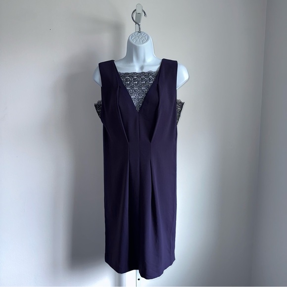 The Kooples | Dresses | The Kooples Purple Sleeveless Dress With Black ...